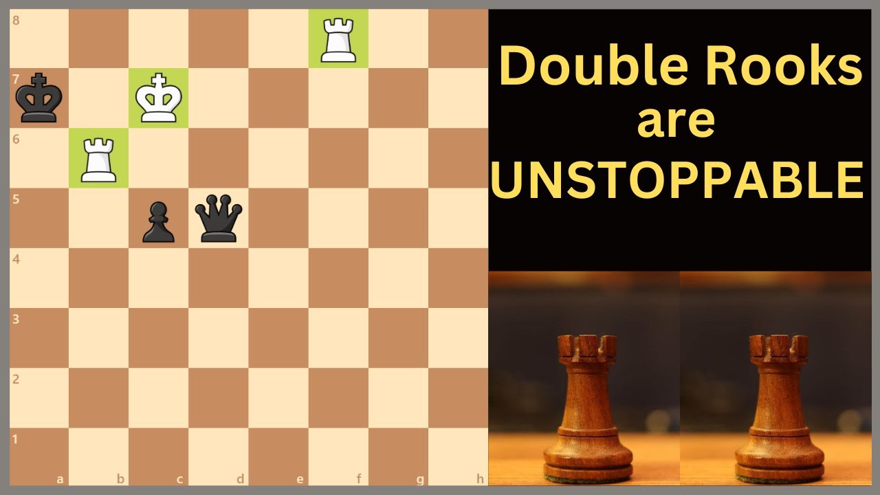 The power of double Rooks is beautiful here!! (chess puzzle) - YouTube