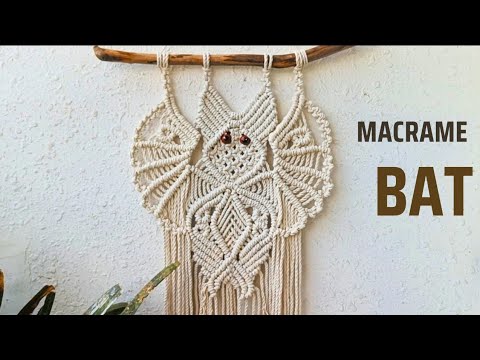 Macrame bat wallhanging tutorial 🦇 || Macrame Halloween bat #trending #viral - YouTube