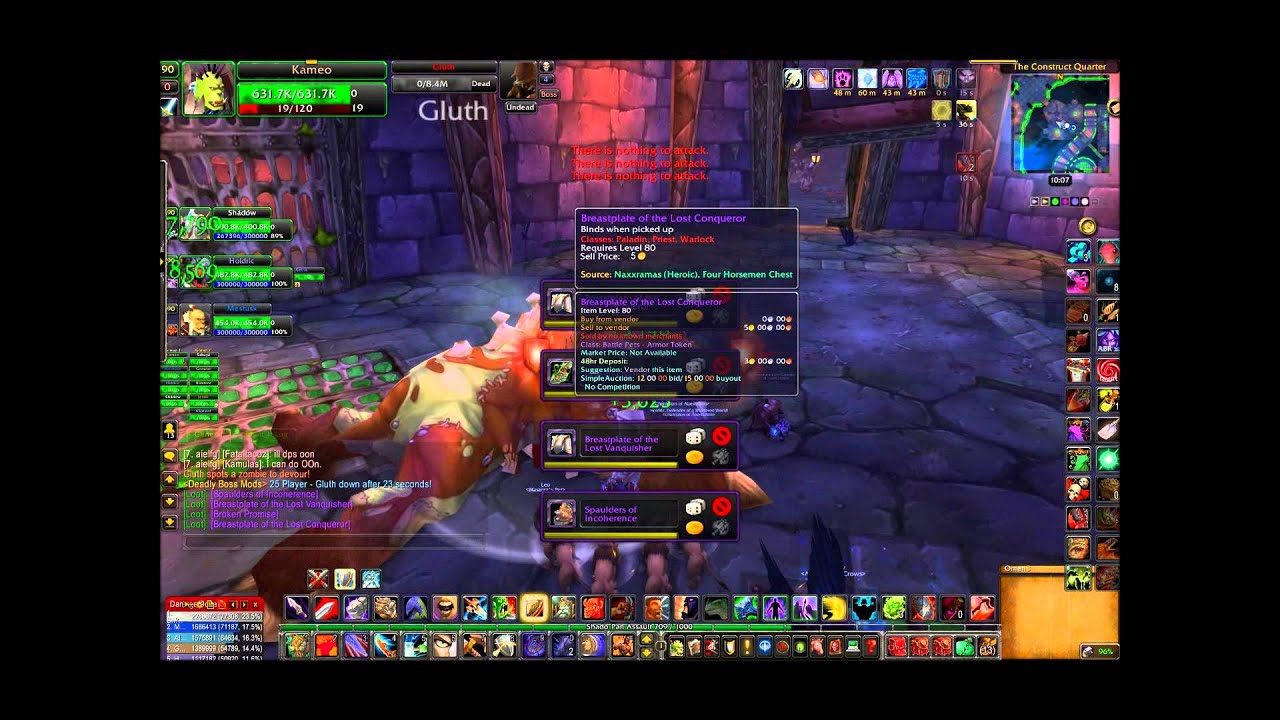 World of Warcraft Naxxramas The Construct Quarter - YouTube