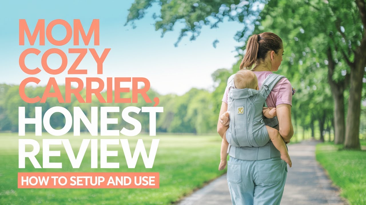 Mom cozy carrier HONEST review and how to put on with and without baby ...