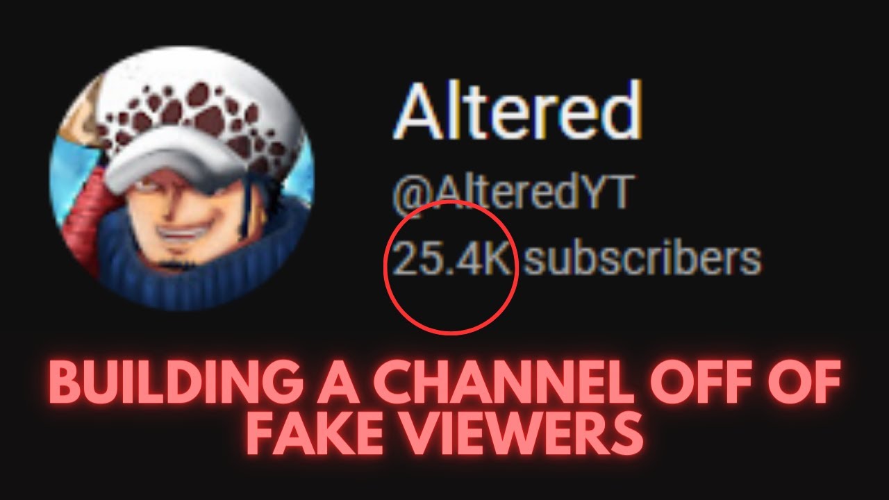 Altered: Building a Channel Off of Fake Viewers - YouTube