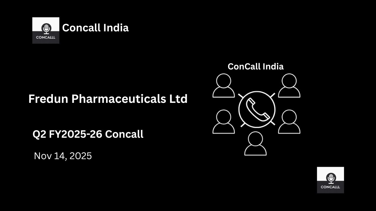 Fredun Pharmaceuticals Ltd Q2 FY2025-26 Concall - YouTube