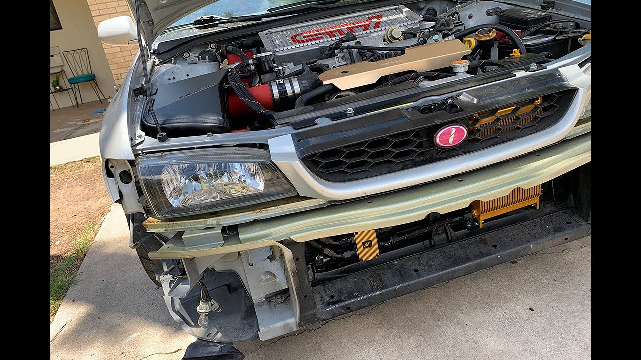 Install Grimmspeed intake and airbox on a swapped GC8 Impreza. - YouTube