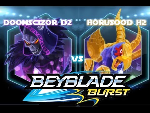 Beyblade Burst BATTLE : Doomscizor D2 vs Horusood H2 Hasbro [FR] - YouTube