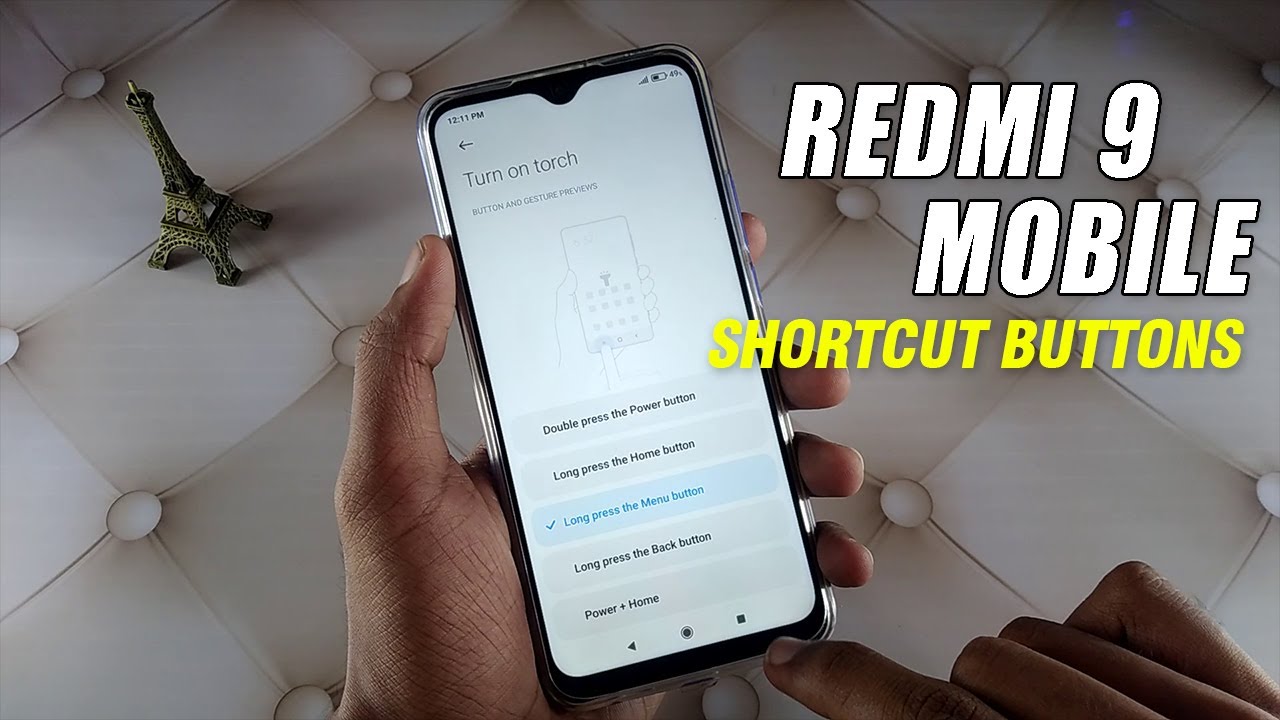 Redmi 9 - How To Setup Additional Shortcut Buttons - YouTube