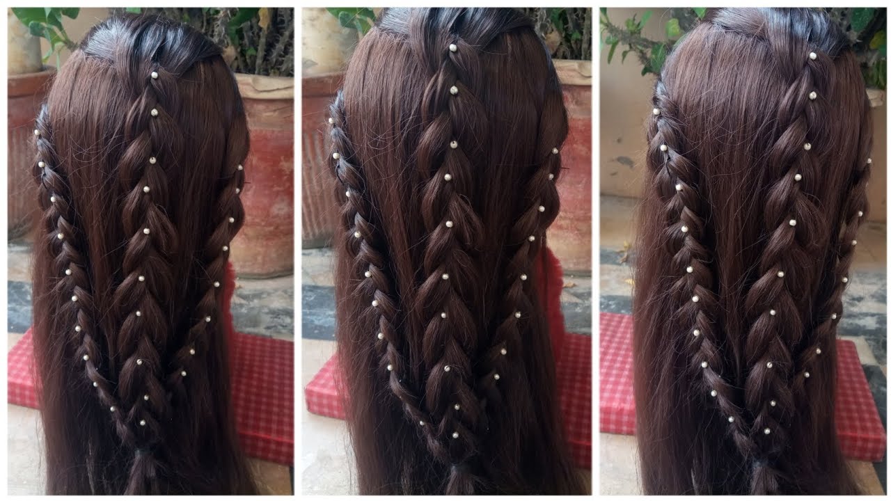 pretty open hairstyles variation || simple and easy 🌸hairstyle tutorial ...