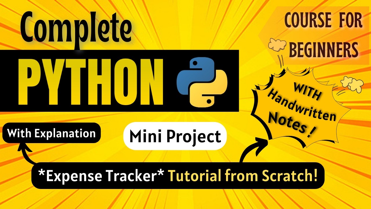 *Build your own Expense Tracker from Scratch* | Mini Project | Python ...