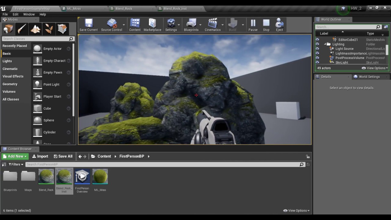 Unreal Engine 4 : Moss Material Layer - YouTube