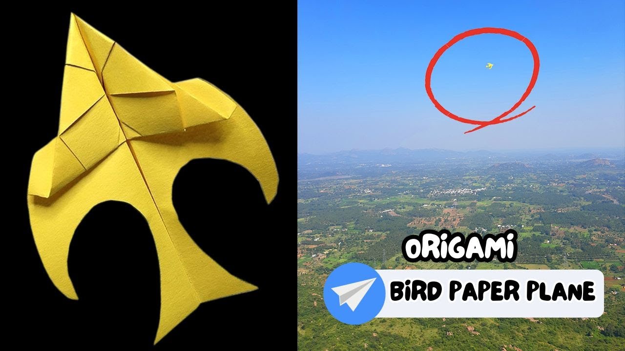 How to make a Bird Paper airplane - BEST Bird Paper Planes - Origami ...