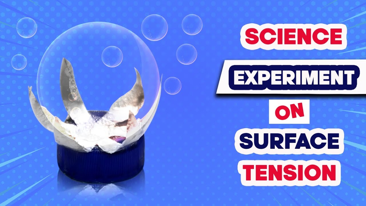 Science Experiment On Surface Tension | How To Make Foil Bubble Flower ...