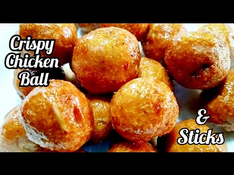 crispy chicken ball | dry chicken ball stick| চিলি চিকেন বল স্টিক ...