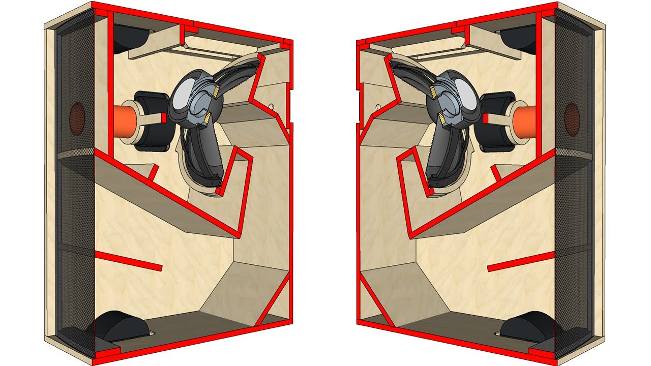 DIY Speaker Box Plan Single 18" | Horn and Reflex Loaded Subwoofer ...