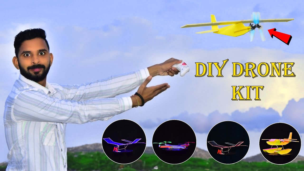 How to Make Flying Gadget at Home | DIY Drone Kit For Kids | Low Budget ...