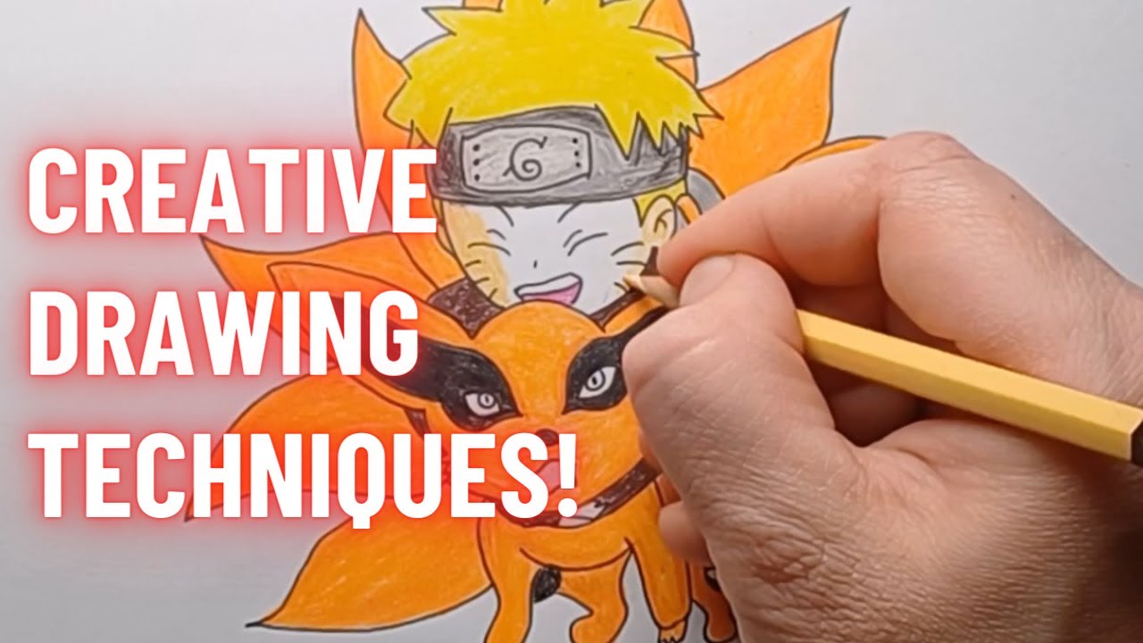 Drawing Naruto and Kurama Happy Playing Together || how to draw naruto ...