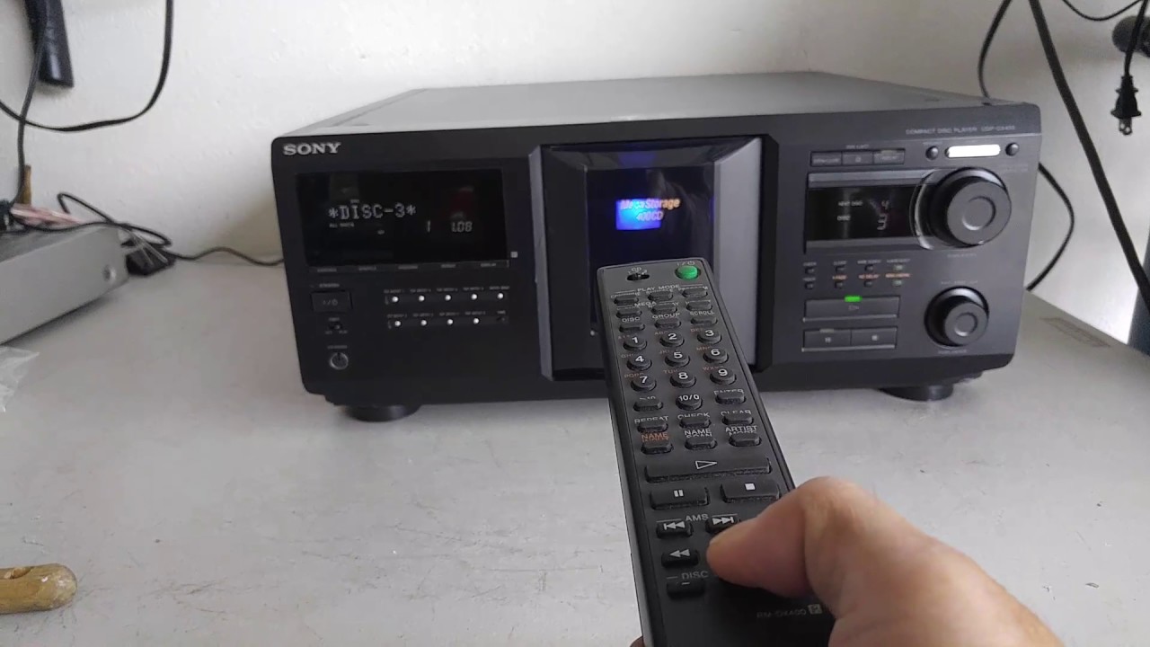 Sony CDP-CX455 400 Disc CD Changer - YouTube