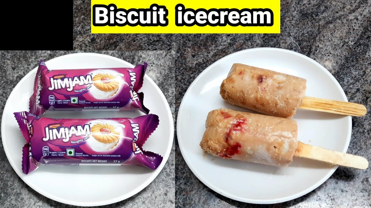Biscuit icecream|icecream|Jim jam biscuit icecream|summer recipes|iftar ...