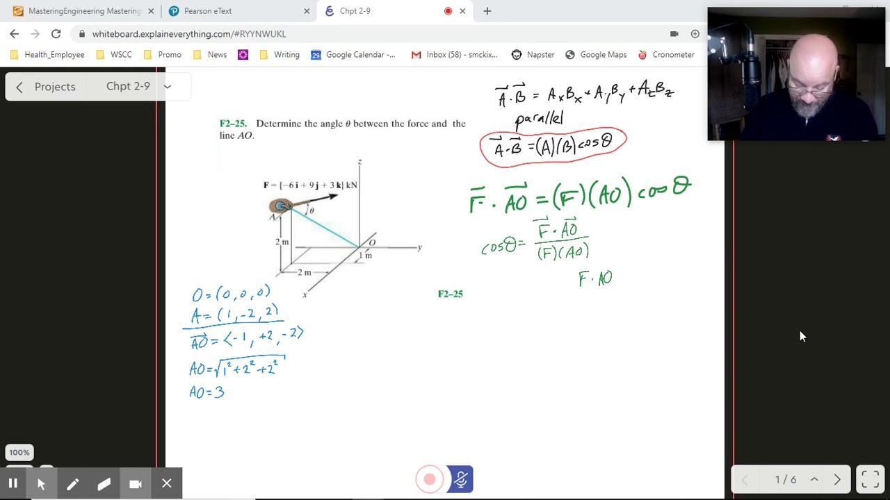 Statics 1E Dot Products F2 25 YouTube Statics 1E Dot Products F2 25 YouTube