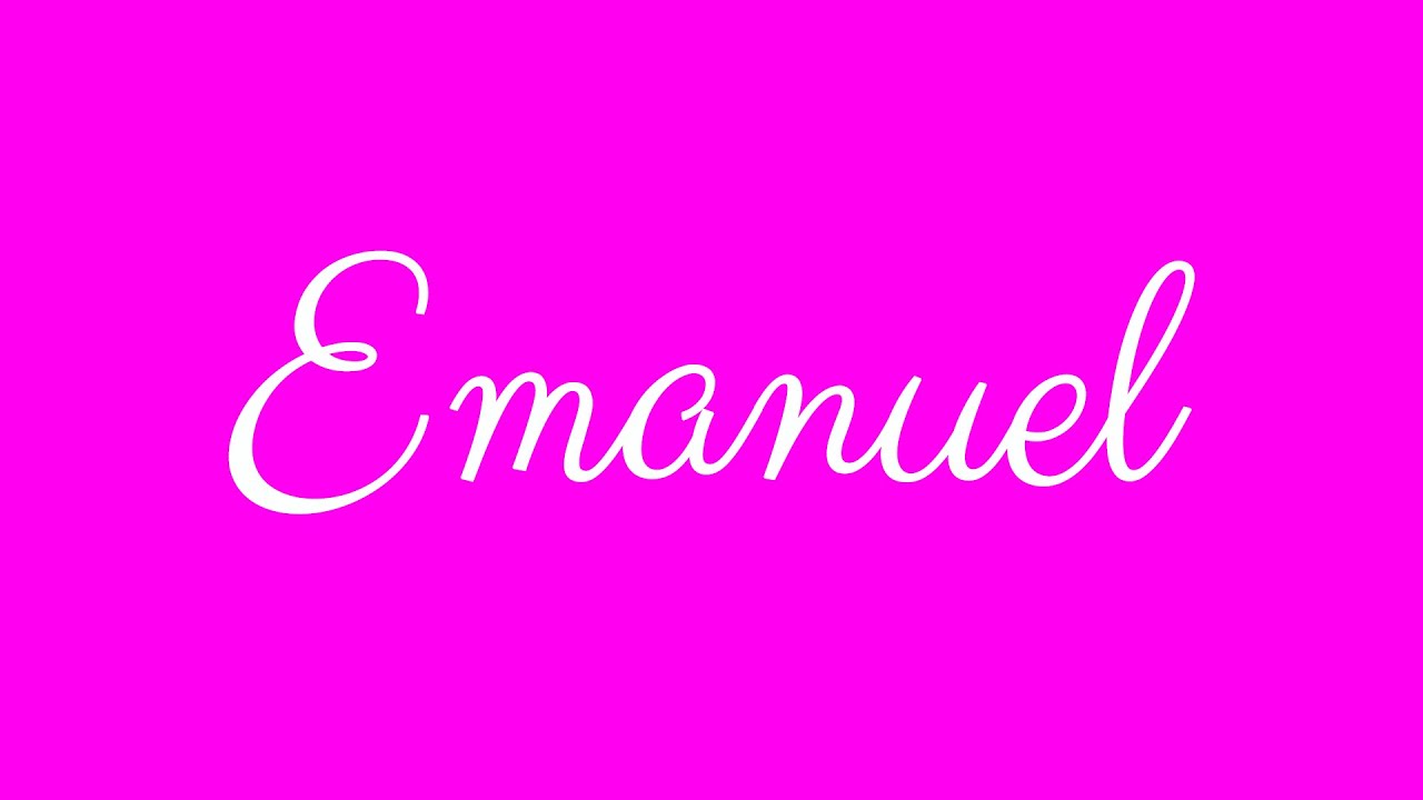 Learn how to Sign the Name Emanuel Stylishly in Cursive Writing - YouTube