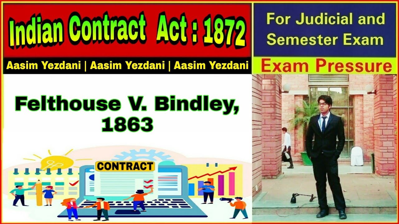 Felthouse V. Bindley, 1863 | Faculty of Law | University of Delhi ...