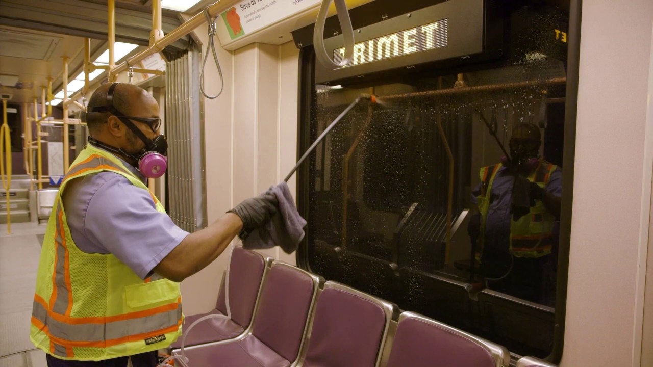 Keeping Buses and Trains Clean During COVID-19 - YouTube