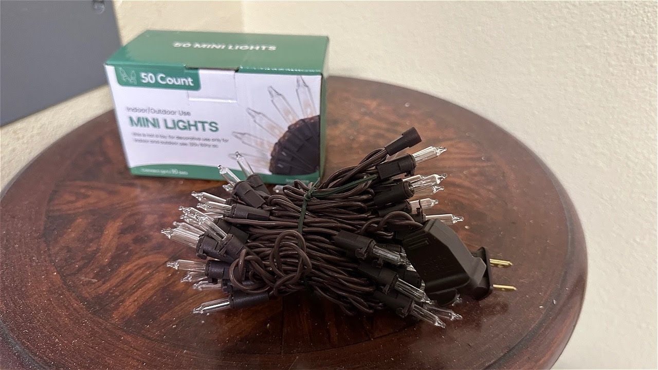 YOUNGAR 13 ft Strand of 50 Clear Mini Christmas Lights - YouTube