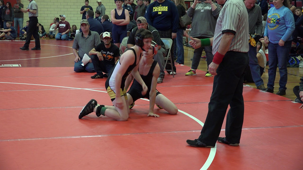 120lbs David Babineau Taconic vs Joe Podolak South Hadley 12 9 17 - YouTube