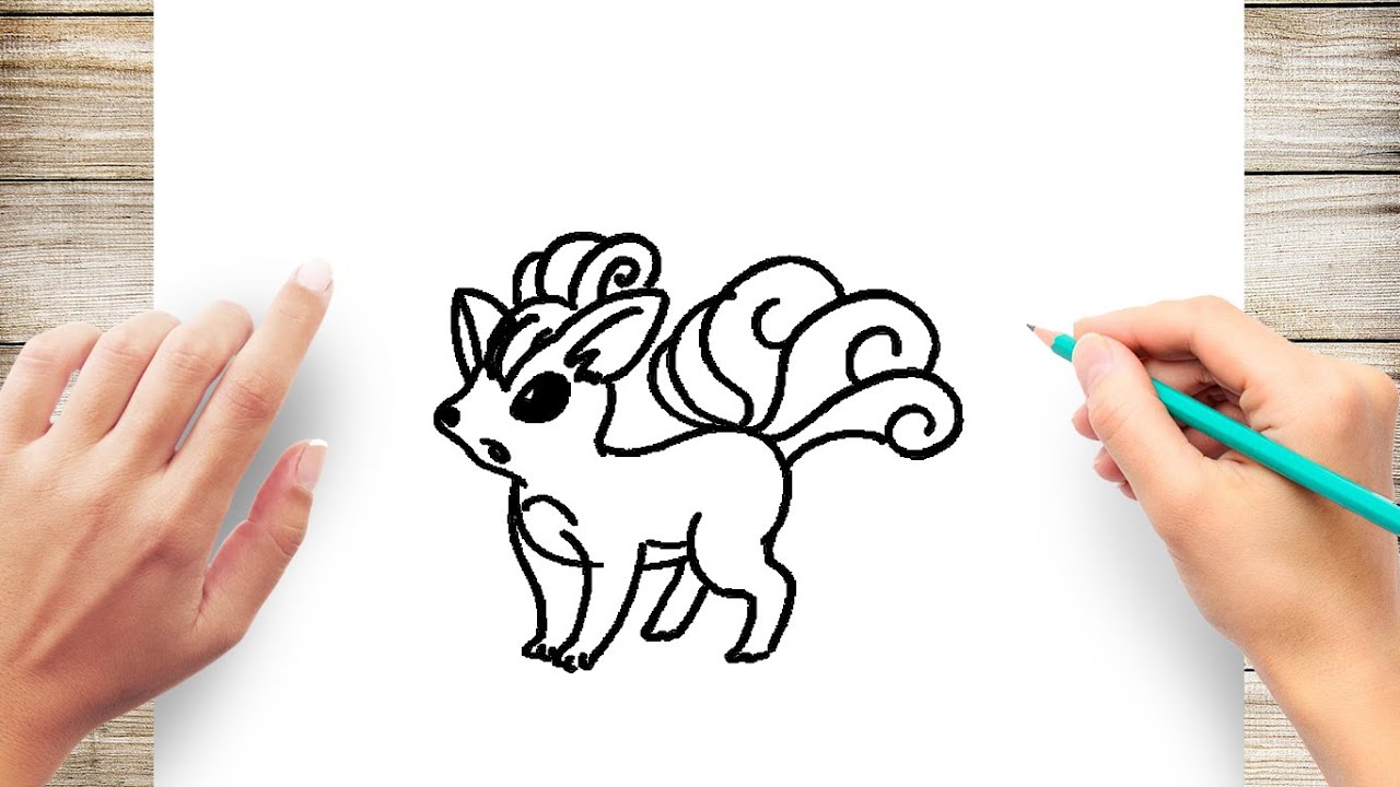 How to Draw Vulpix Step by Step for Beginner - YouTube