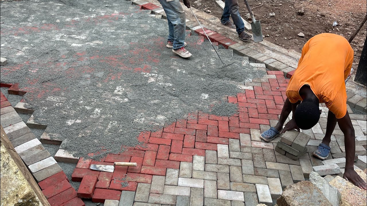 Building in Ghana - Pavement Block Installation - Part 1 # ...