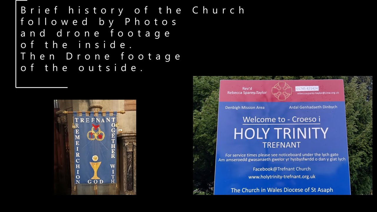 Trefnant church, inside and out. - YouTube