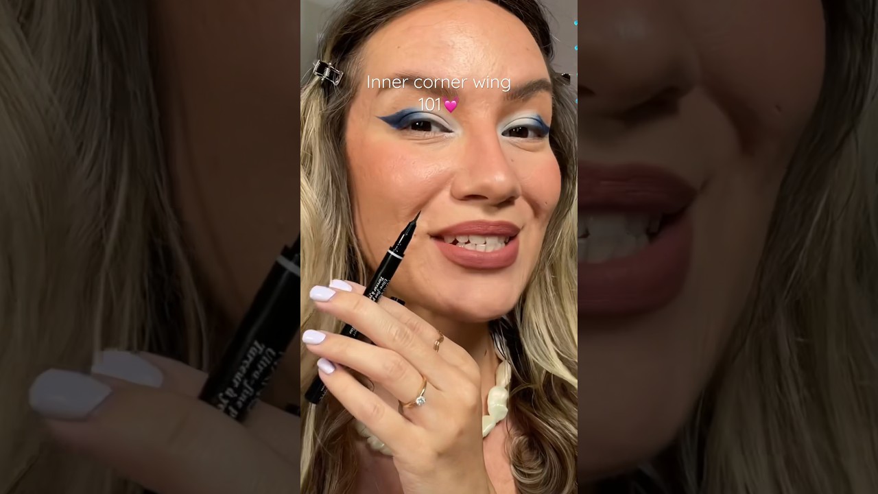 Inner corner wing Eyeliner tutorial🖤 #eyelinertutorial #makeup - YouTube