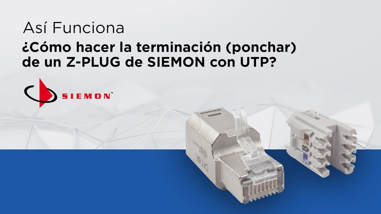Así Funciona - ¿Cómo hacer la terminación (ponchar) de un Z-PLUG de ...