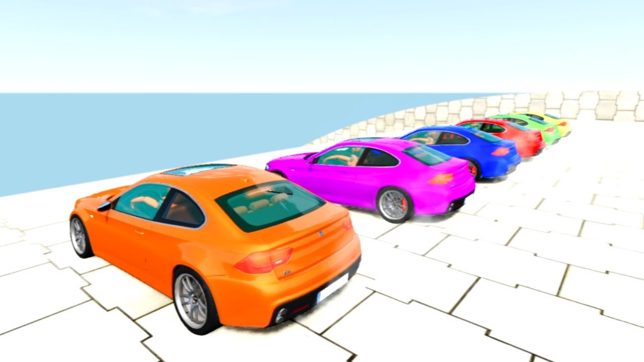 Rainbow Cars Destruction Test #12 - Beamng Drive | Dojo Beamng - YouTube