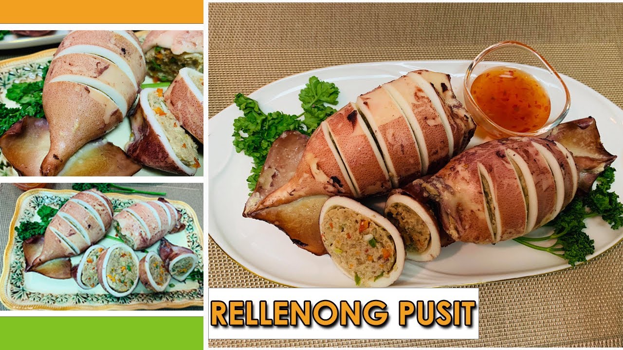 RELLENONG PUSIT | HOW TO COOK STUFFED SQUID | FILIPINO FOOD | Cebuana ...