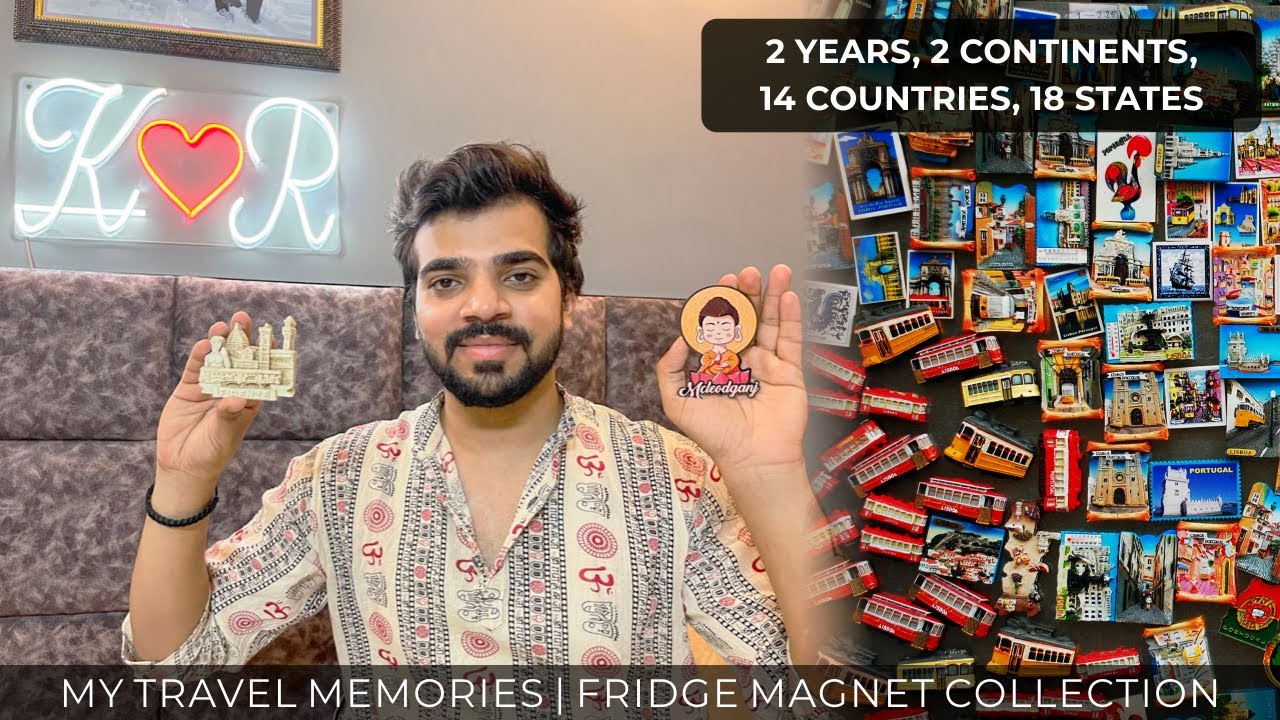 My Fridge Magnets Collection Tour | Souvenirs | 14 countries | 2 Years ...