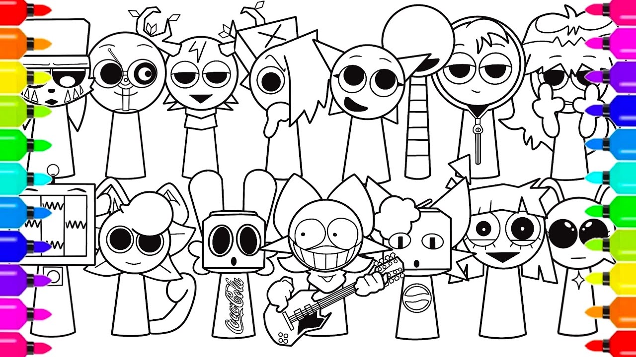 SPRUNKI OC Coloring Pages 🎵 SPRUNKI Song. Coloring SPRUNKI OC VS ...