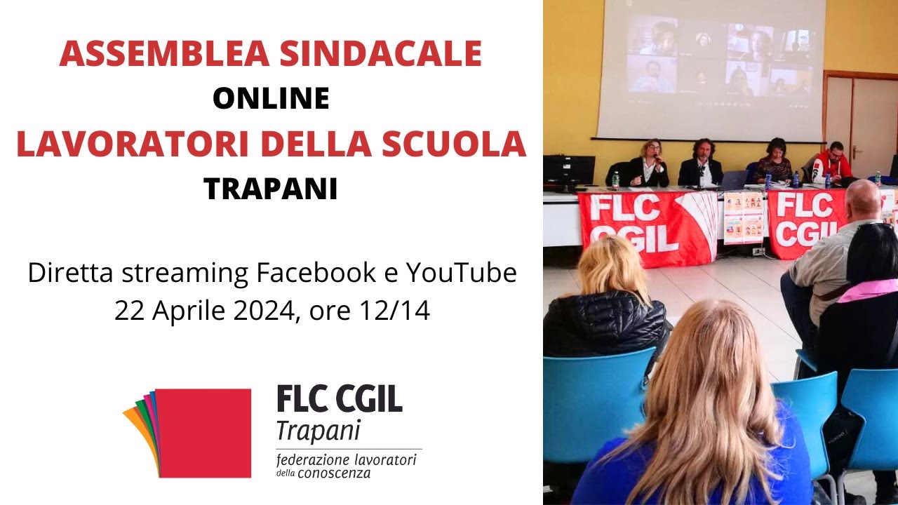 Assemblea sindacale online dei lavoratori della scuola di Trapani e Provincia - YouTube