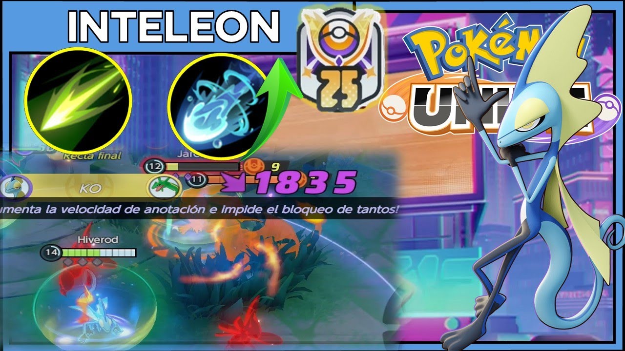 Inteleon Mejor Build! Aguijón Letal + Disparo Certero | Pokémon Unite ...