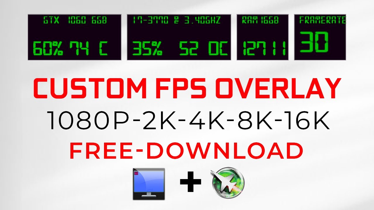 Classic Custom FPS Overlay RIVATUNER RTSS For All Monitor 1080p, 2k, 4k ...
