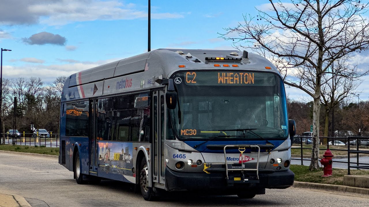 WMATA 2010 New Flyer DE40LFA 6465 on Route C2 - YouTube