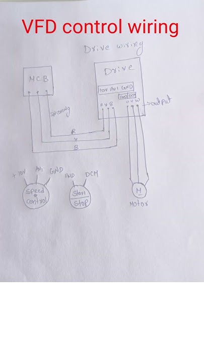 Variable frequency drive (vfd ) wiring diagram - YouTube