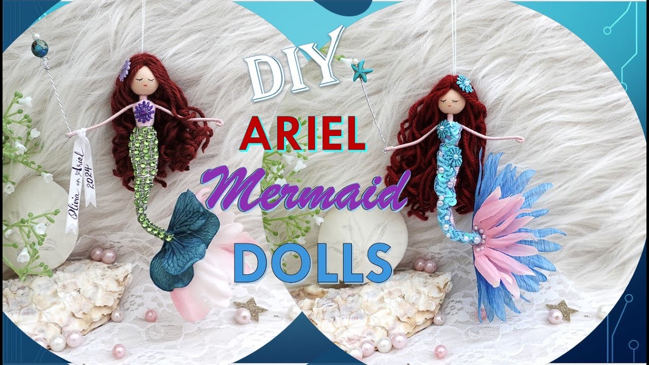 DIY Ariel Mermaid Dolls | How to Make Fairy Dolls - Huong Harmon - YouTube
