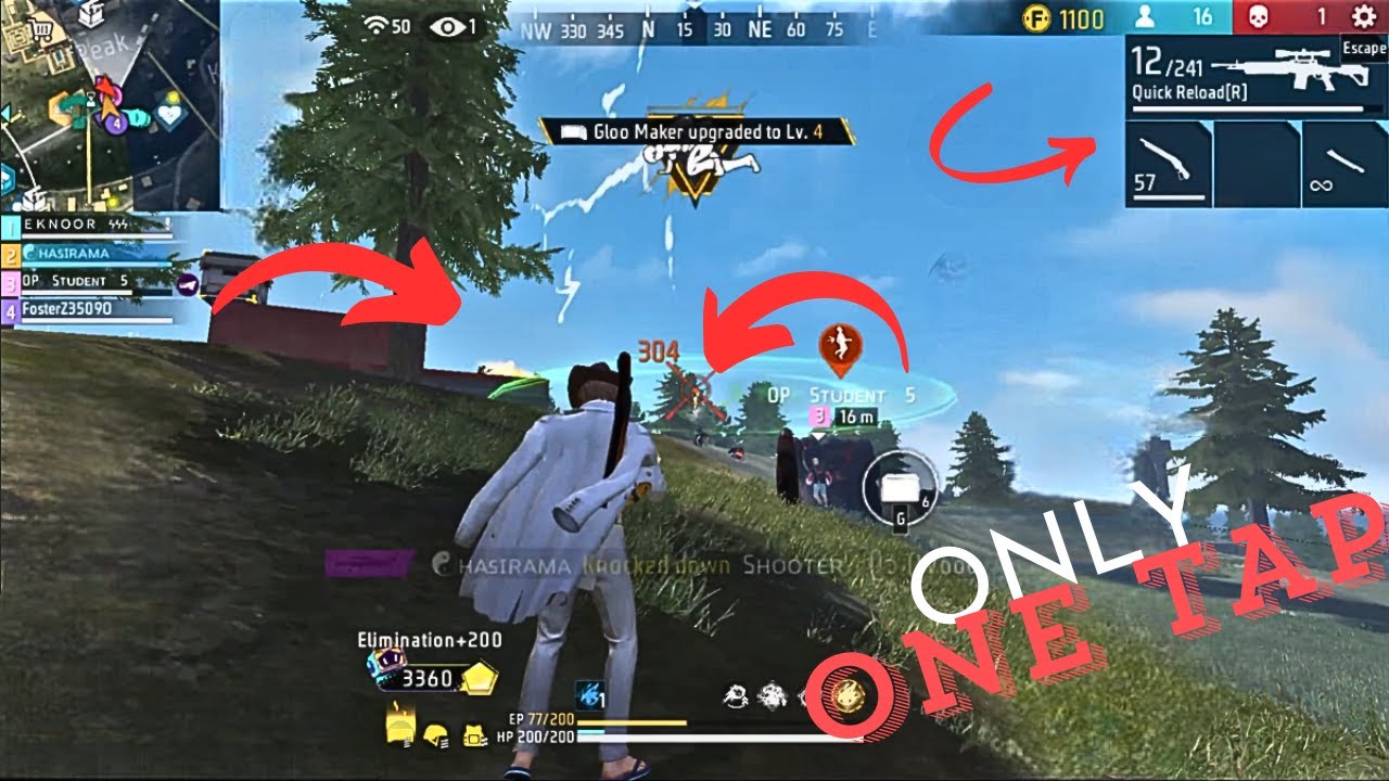 ONLY ONE TAP CHALLENGE IN BR-RANK #garenafreefire - YouTube