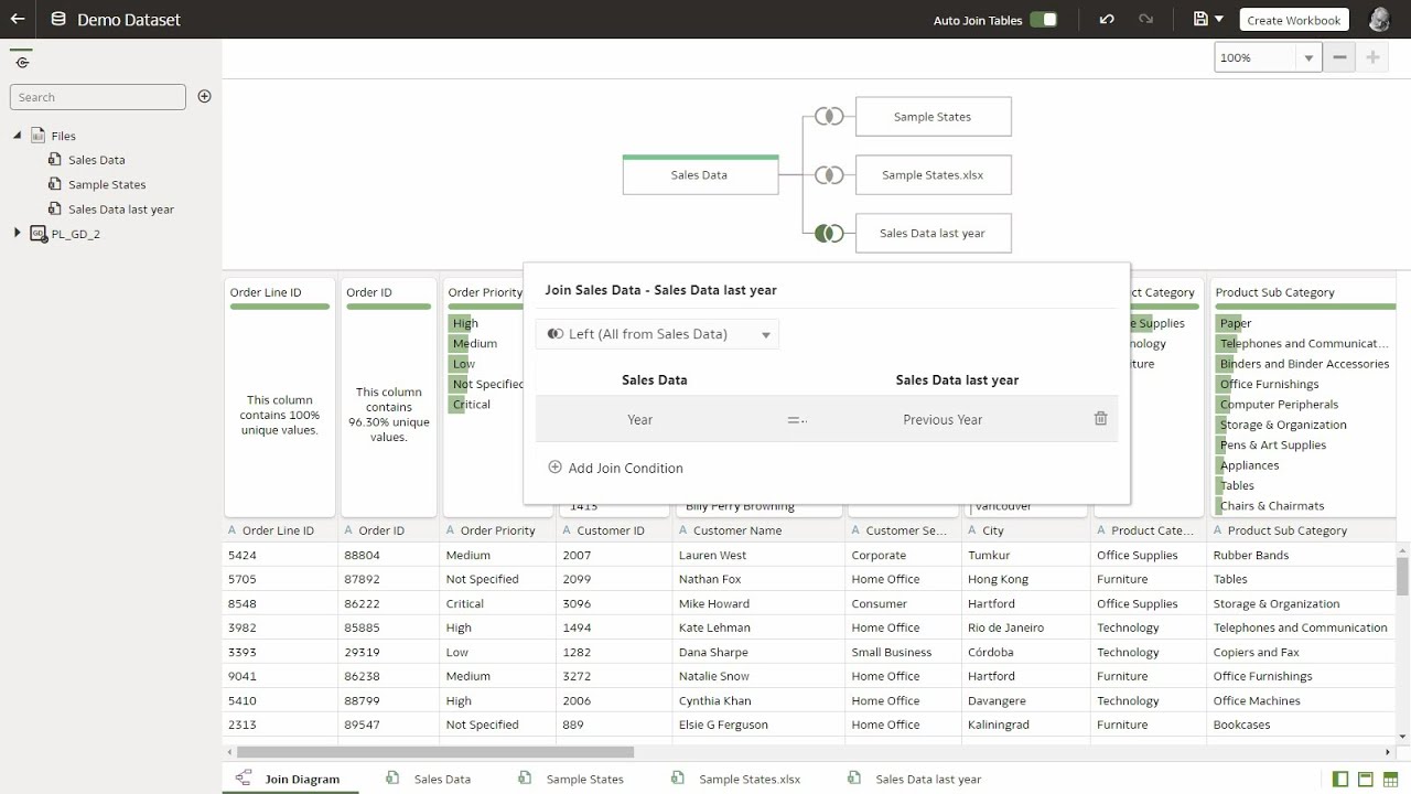 Joining Multiple Files In A Single Oracle Analytics Dataset Youtube 7507