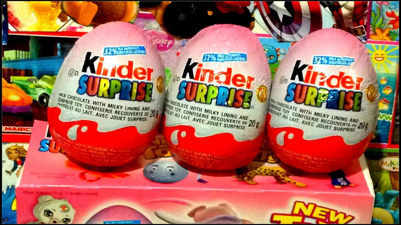 KINDER SURPRISE EGGS - PINK (3 EGGS) - YouTube