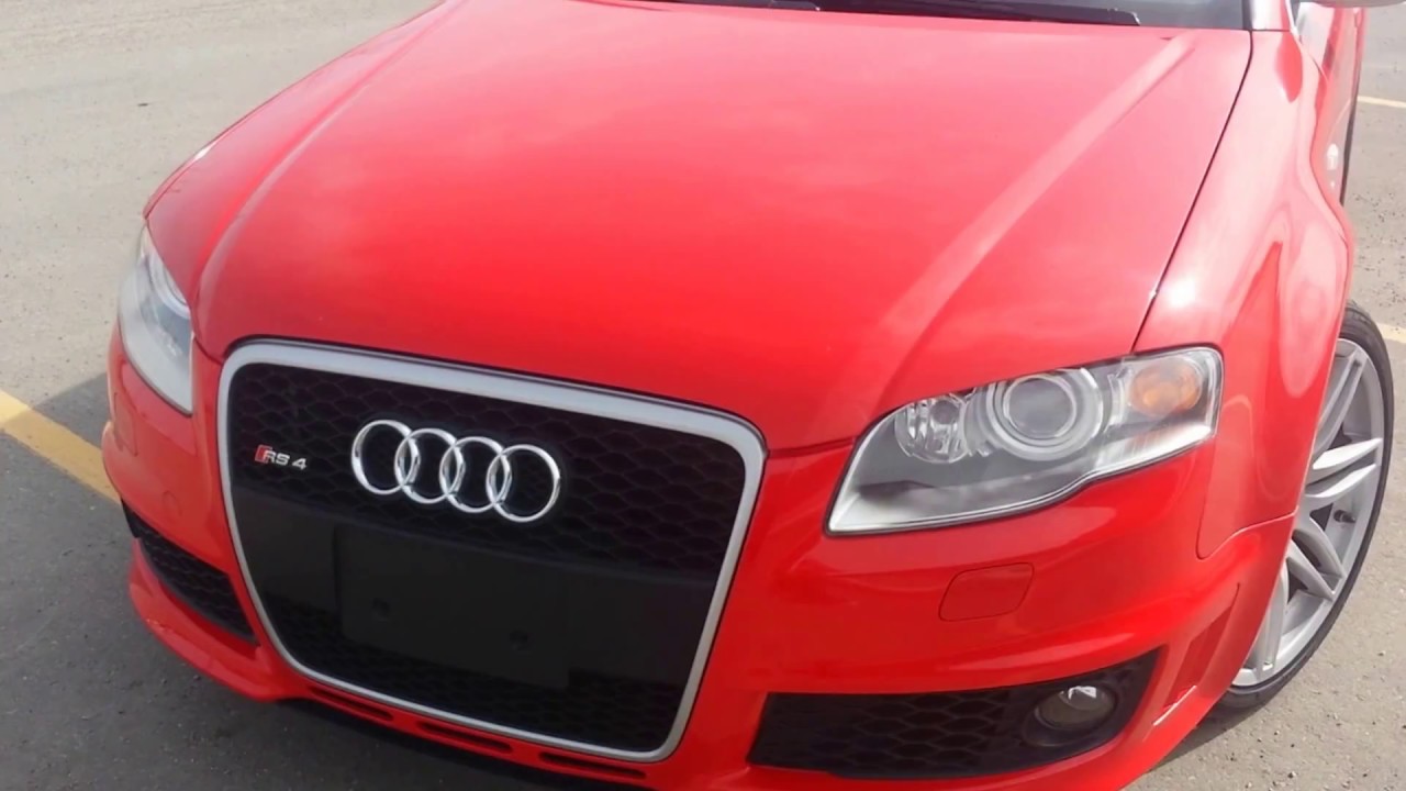B7 Audi RS4 Misano Red - walkaround - YouTube