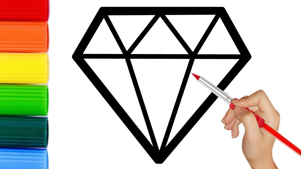 How to draw diamond for kids? Draw Toy For Kids - YouTube