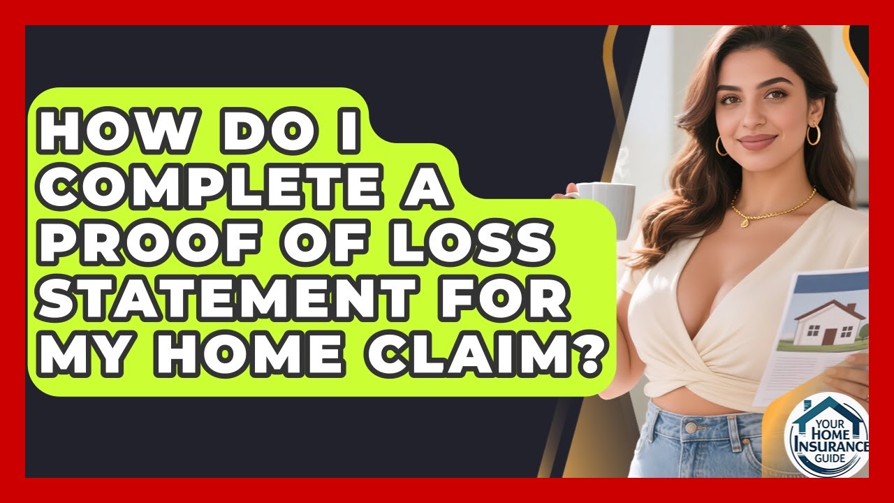 How Do I Complete A Proof Of Loss Statement For My Home Claim? - Your ...