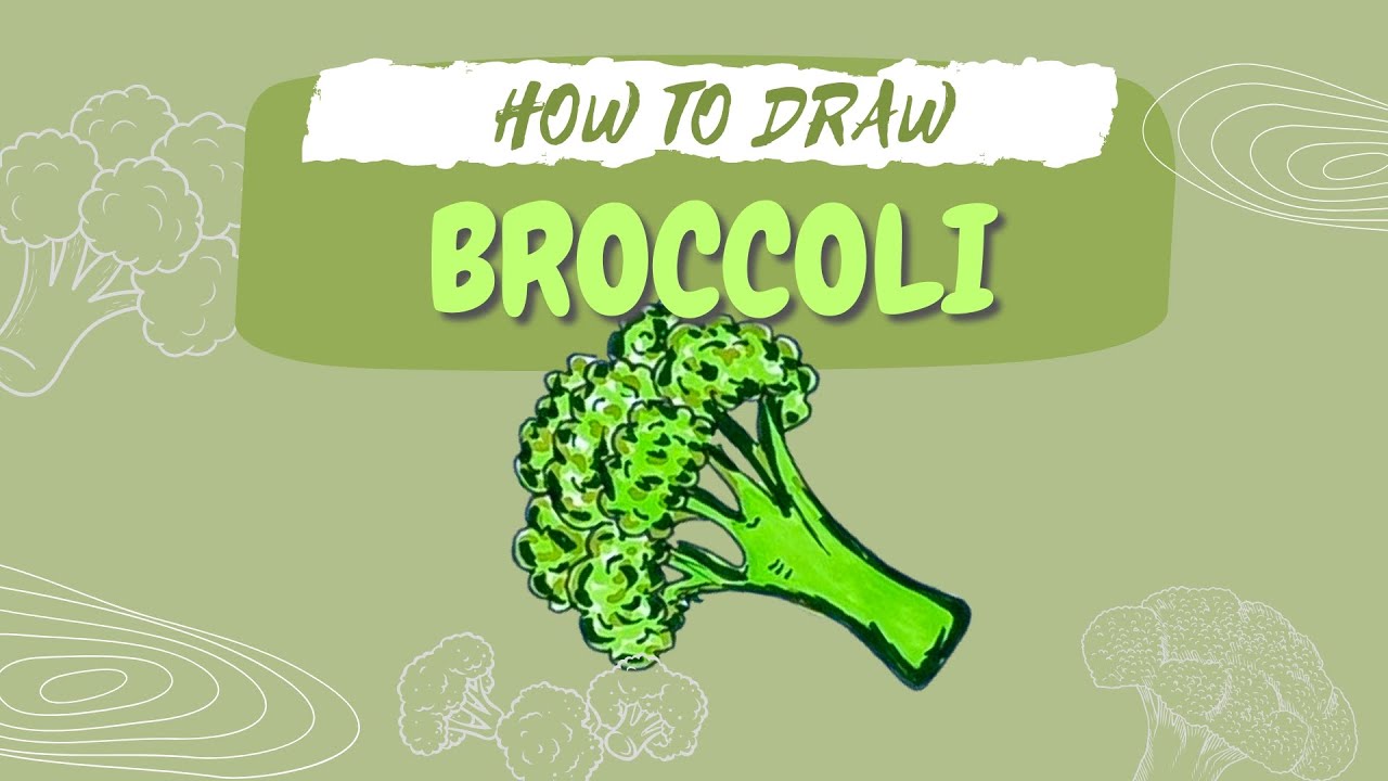 How to Draw Broccoli Easy - YouTube