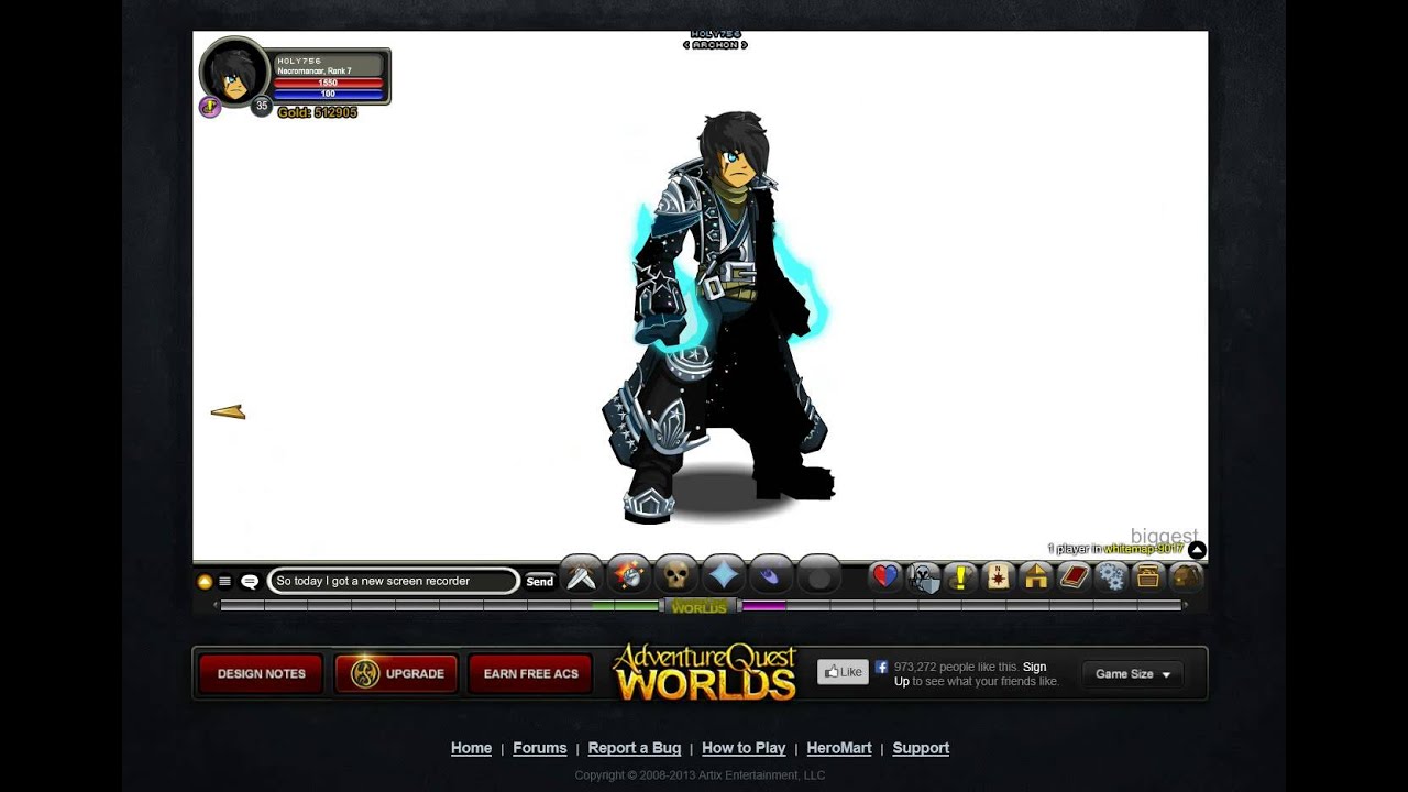 New screen recorder test video. AQW - YouTube