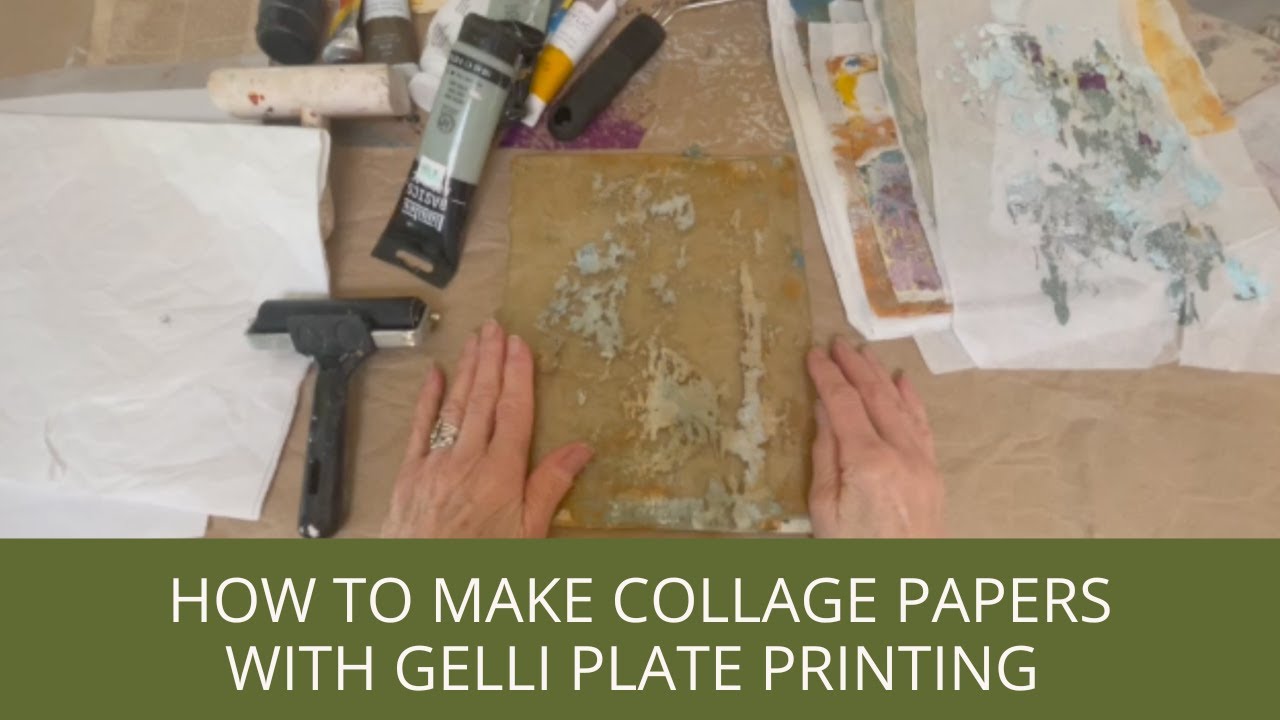 How to Make Collage Papers w/ Gelli Plate Printing (Great for Mixed ...